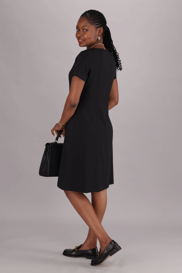 Louise unlined A-line dress - black stretch - Imagemakers (Pty) Ltd ...